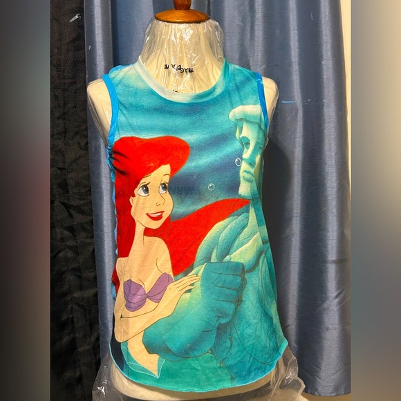 Disney | Tops | Disney The Little Mermaid Ariel Sublimation Under The Sea Knit Tank Top Size S ...